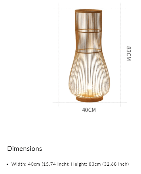 Bamboo Fish Trap Standing Light Floor Lamp | 3D DECORATIVE